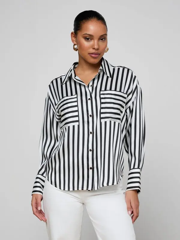 L'Agence Eliora Striped Shirt