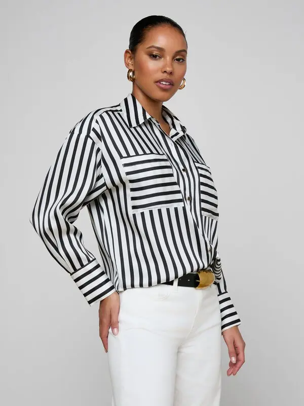 L'Agence Eliora Striped Shirt