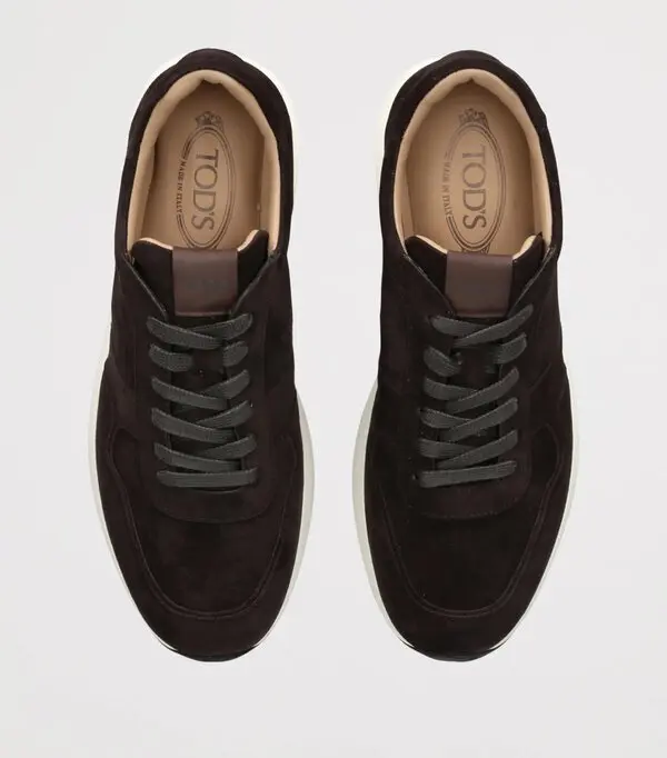 TOD'S Suede Allacciato 79k Sneakers - Brown