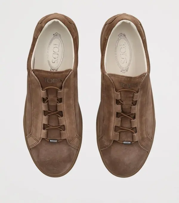 TOD'S Suede Allacciata Cassetta Sneakers - Brown