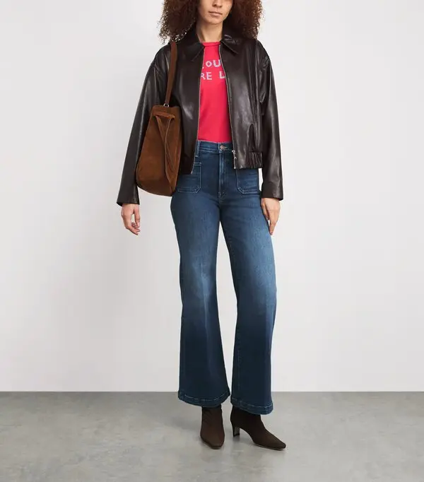 MOTHER The Hustler Roller Wide-leg Jeans