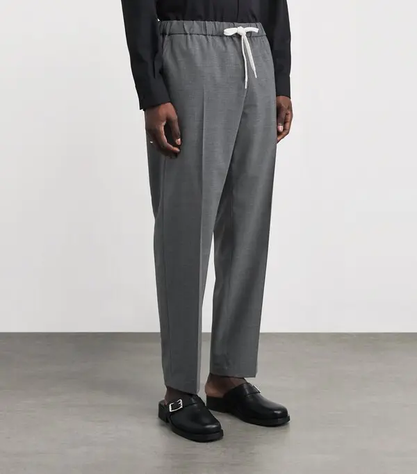 MAISON MARGIELA Drawstring Tailored Trousers - Grey