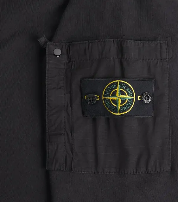 Stone Island Cotton Fleece Sweatshirt - Black