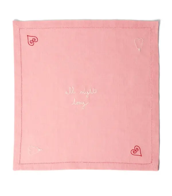 LAETITIA ROUGET Linen All Night Long Napkins - Pink