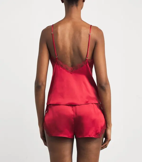 Kiki De Montparnasse Lace-trimmed Silk Cami Top