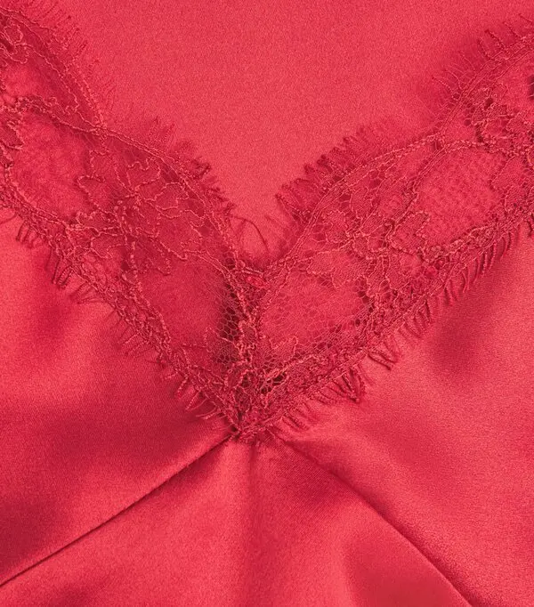 Kiki De Montparnasse Lace-trimmed Silk Cami Top