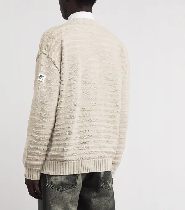 MAISON MARGIELA Cotton Rib Cardigan