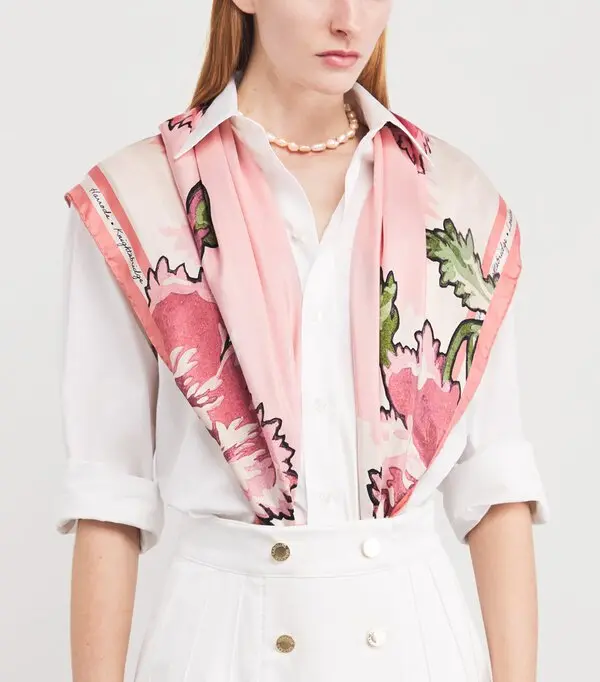 Harrods Silk Floral Scarf