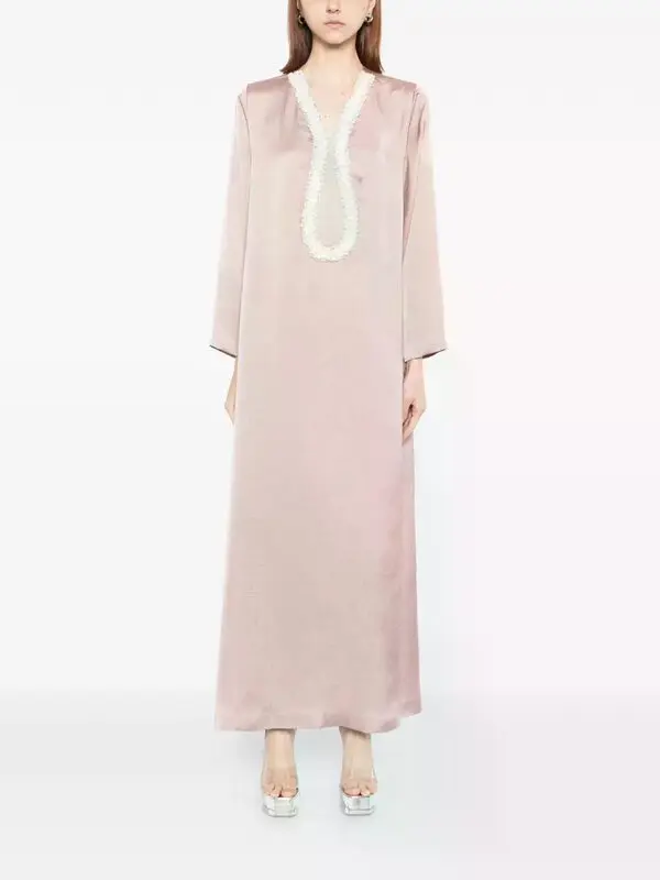 SHATHA ESSA Embellished Neck Cut-out Dress