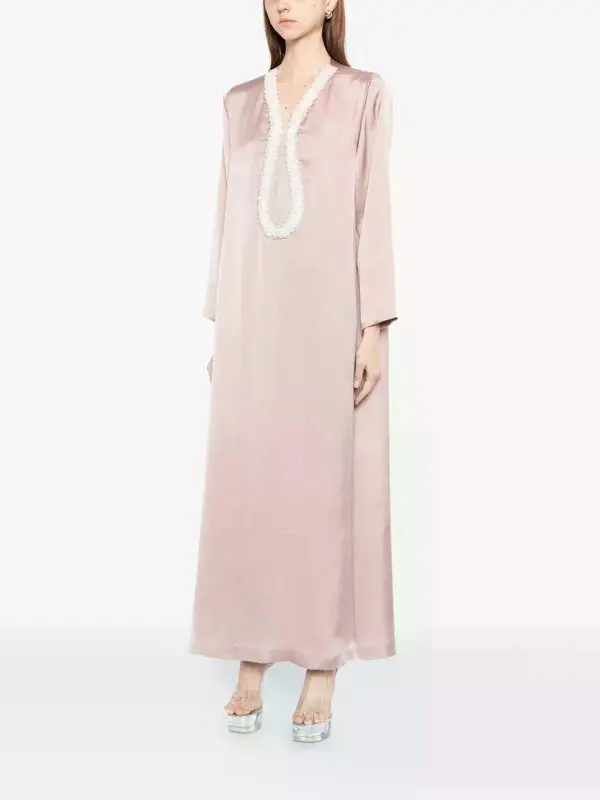 SHATHA ESSA Embellished Neck Cut-out Dress
