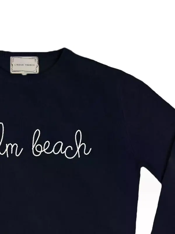 Lingua Franca Crew-neck Pullover - Blue