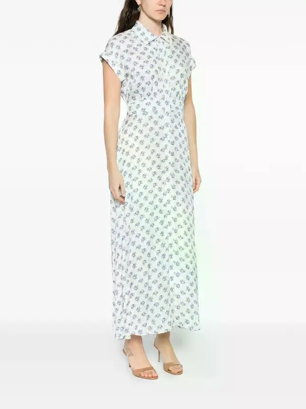 Maje Floral Button Maxi Dress
