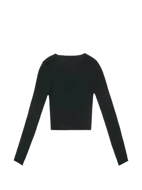 VIVIENNE WESTWOOD Logo-embroidered V-neck Sweater - Black