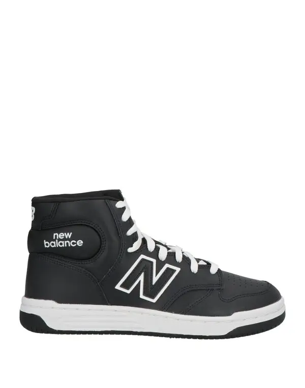 NEW BALANCE High-top Leather Sneakers - Black