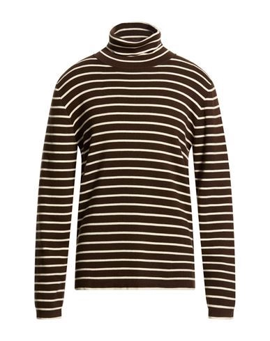 TOD'S Striped Turtleneck Sweater - Brown