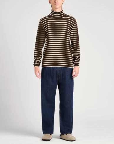TOD'S Striped Turtleneck Sweater - Brown
