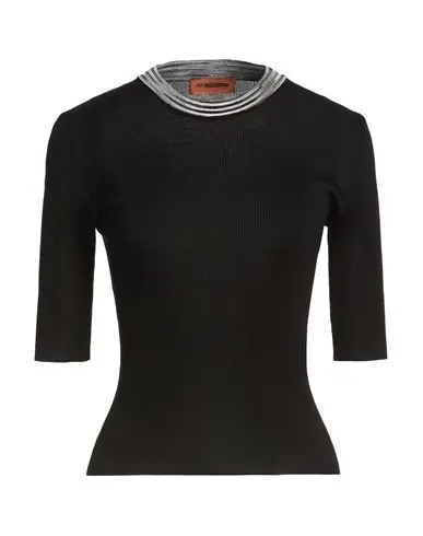 Missoni Ribbed Silk Knit Top - Black
