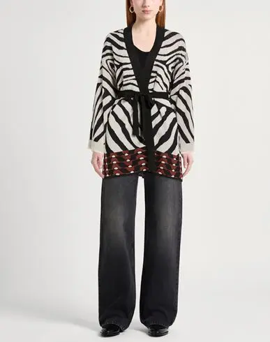 KAOS Jacquard-knit Cardigan With Belt
