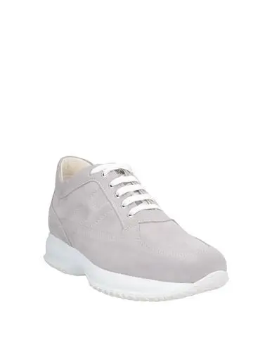 Hogan Suede Low-top Sneakers With Appliqués - Grey