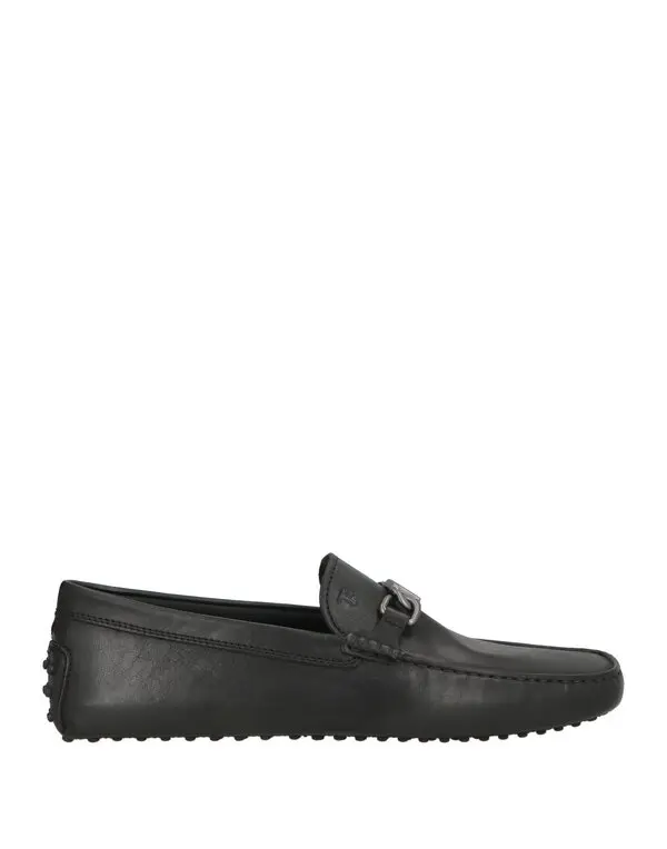 TOD'S Leather Loafers With Embellished Detail - Black