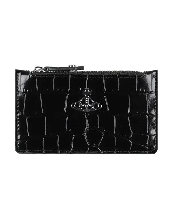 VIVIENNE WESTWOOD Leather Crocodile-effect Card Holder