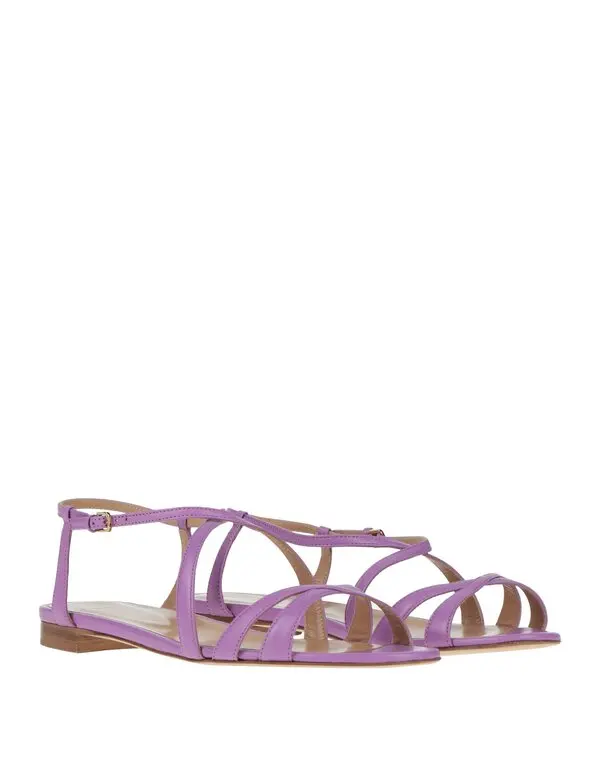 SERGIO ROSSI Leather Slingback Sandals
