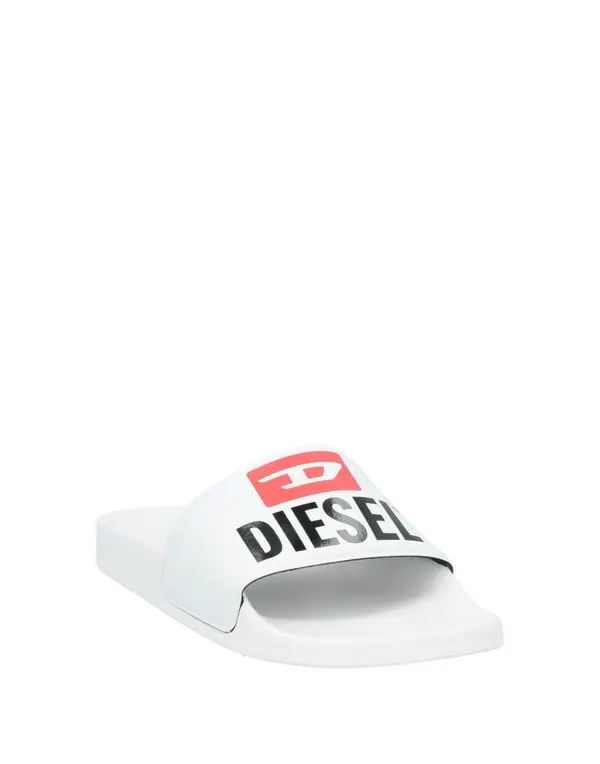 DIESEL Rubber Pool Slides - White