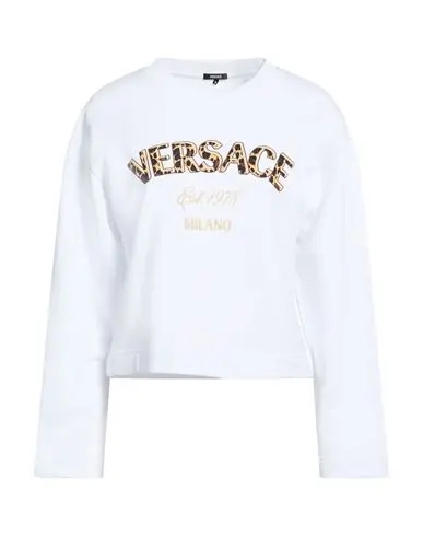Versace Sweatshirt In Cotton And Elastane - White