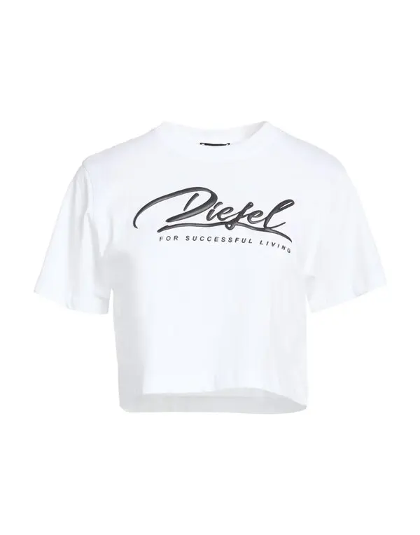 DIESEL® Cotton Jersey Crop T-shirt