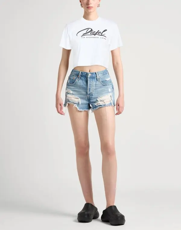 DIESEL® Cotton Jersey Crop T-shirt