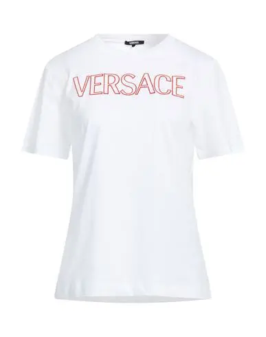 Versace Cotton, Viscose, And Polyester T-shirt With Embroidered Logo