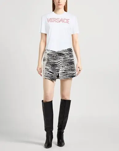 Versace Cotton, Viscose, And Polyester T-shirt With Embroidered Logo