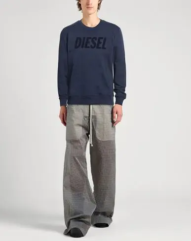DIESEL® Cotton-blend Flocked French Terry Sweatshirt - Blue