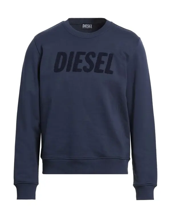 DIESEL® Cotton-blend Flocked French Terry Sweatshirt - Blue