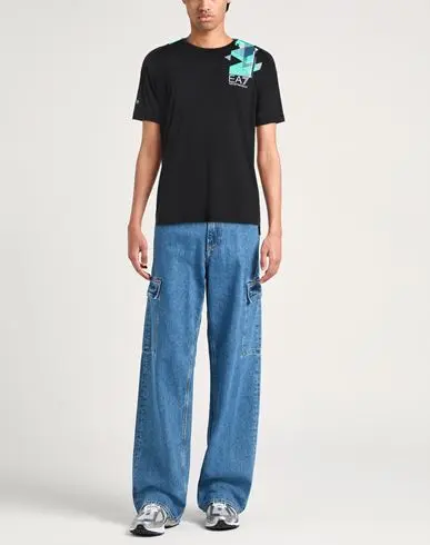 EA7 T-shirt Size Polyester, Elastane - Black