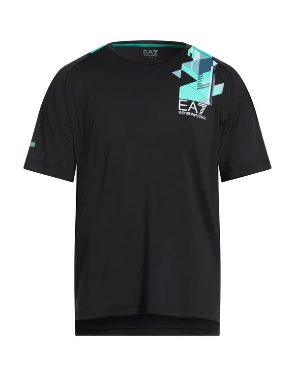 EA7 T-shirt Size Polyester, Elastane - Black