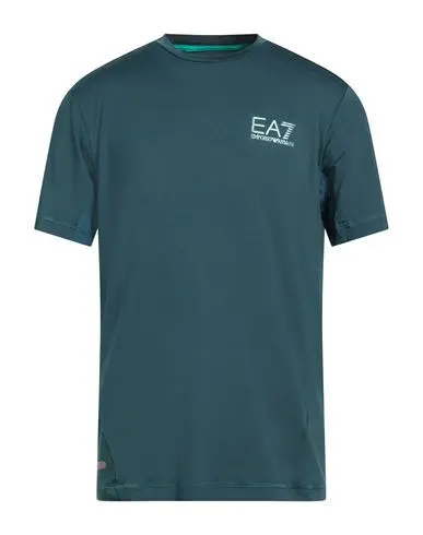 EA7 Crewneck T-shirt With Logo Print - Deep Teal