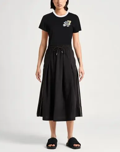 EA7 Embroidered Cotton T-shirt - Black