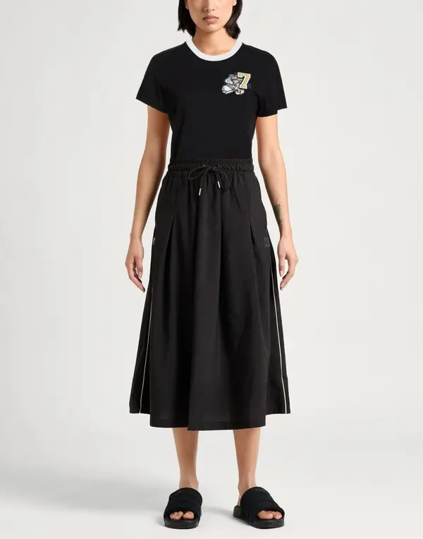 EA7 Embroidered Cotton T-shirt - Black