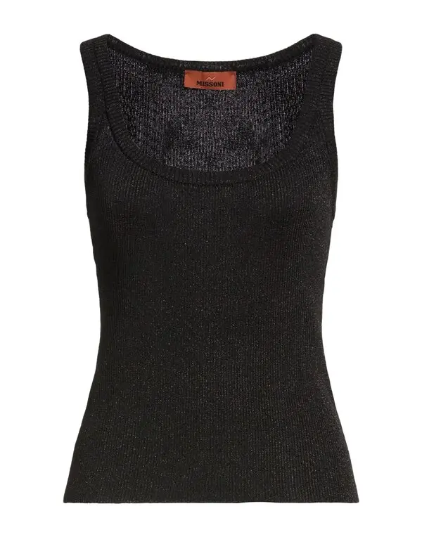 Missoni Knitted Metallic Top - Black