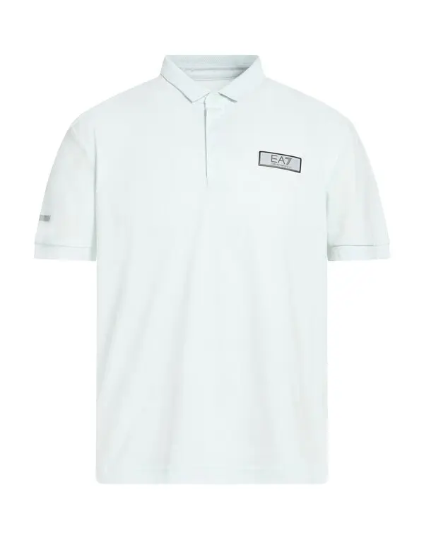 EA7 Polo Shirt Sky Size Polyester, Cotton, Elastane