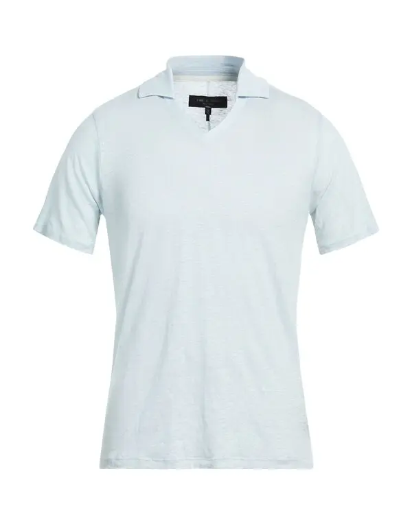 Rag & Bone Polo Shirt Size Linen - Blue
