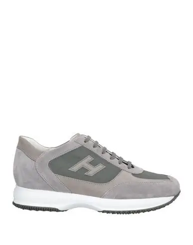 Hogan Leather And Textile Sneakers - Grey