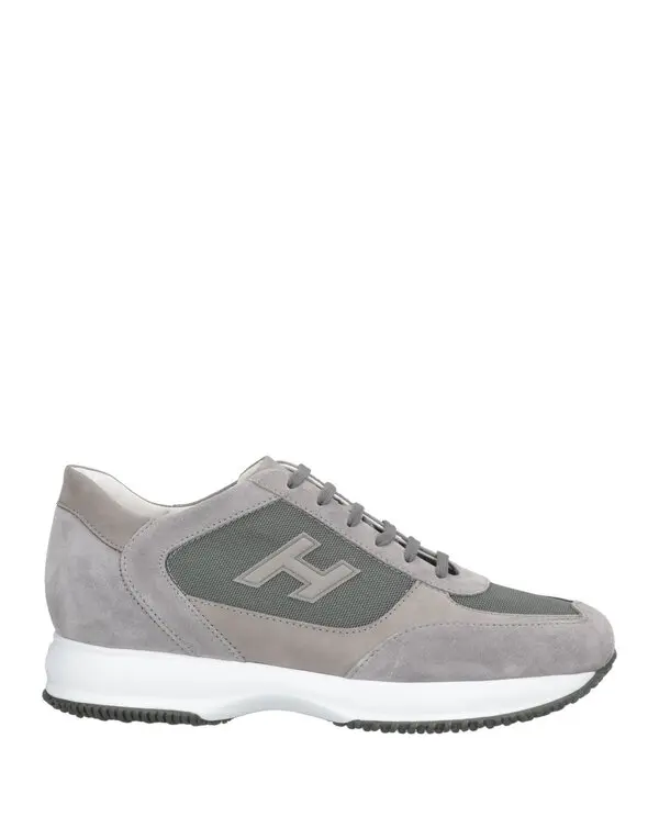 Hogan Leather And Textile Sneakers - Grey