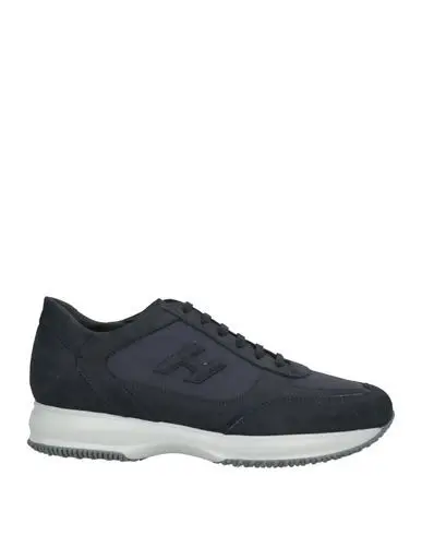 Hogan Low-top Sneakers In Leather And Textile Fibers - Blue