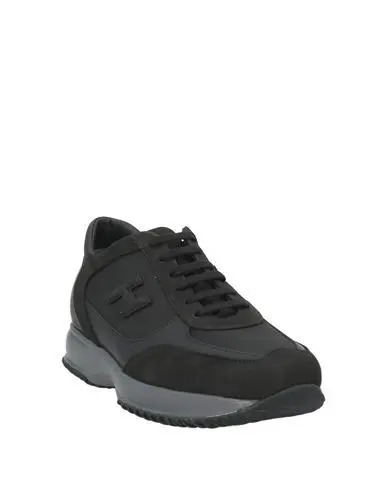 Hogan Textile And Leather Sneakers - Black