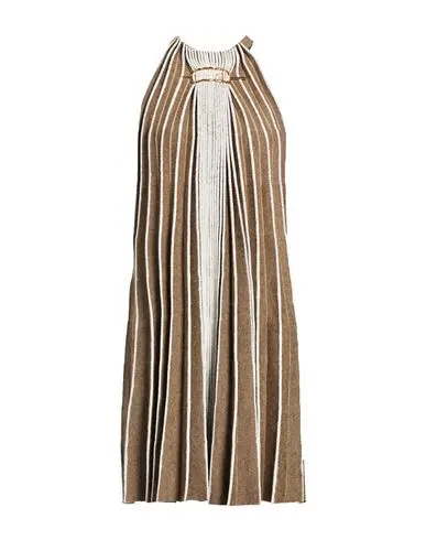 TOD'S Mini Pleated Halterneck Dress - Beige
