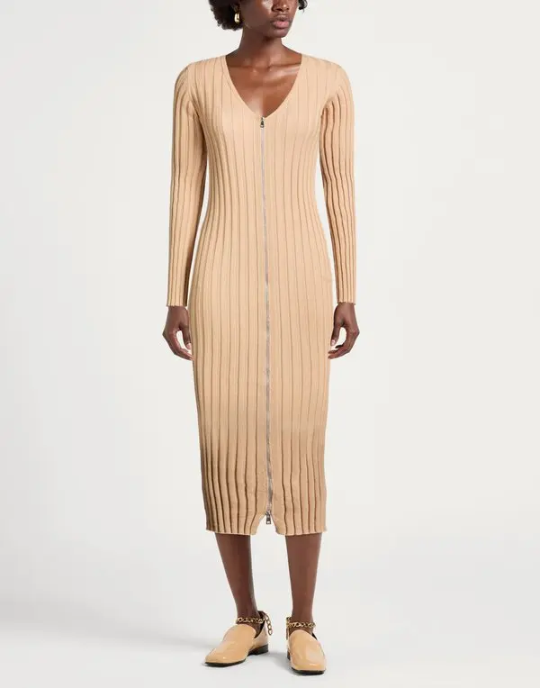 beige belted dress Beige Linen Shirt Dress – Vintage Summer Midi main image 1
