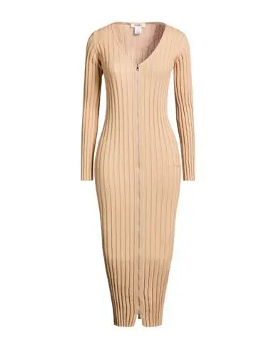 KONTATTO Midi Ribbed-knit Bodycon Dress - Sand