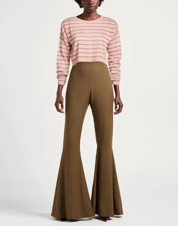 KONTATTO Striped Knit Cropped Sweater